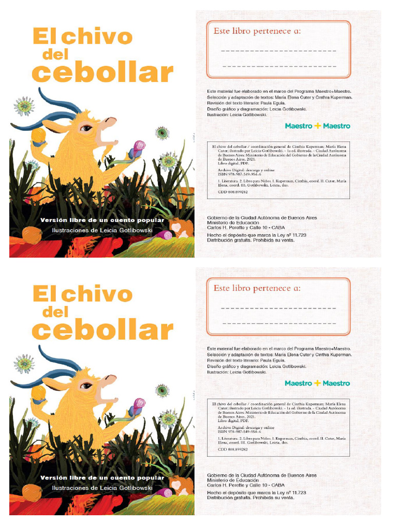 El Chivo Del Cebollar para Imprimir | PDF