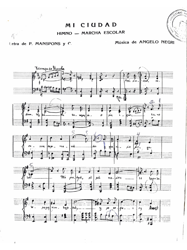 MI CIUDAD Himno Marcha Escolar | PDF
