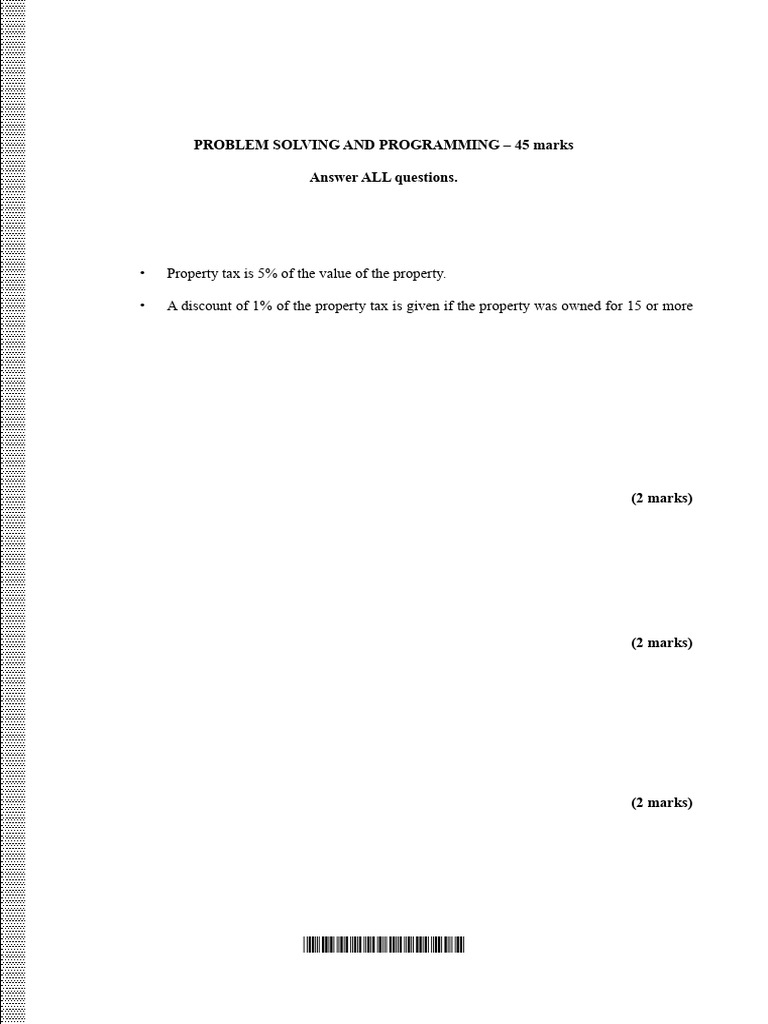 Csec It May 2015 Q9 Pdf Variable Computer Science Theoretical Computer Science