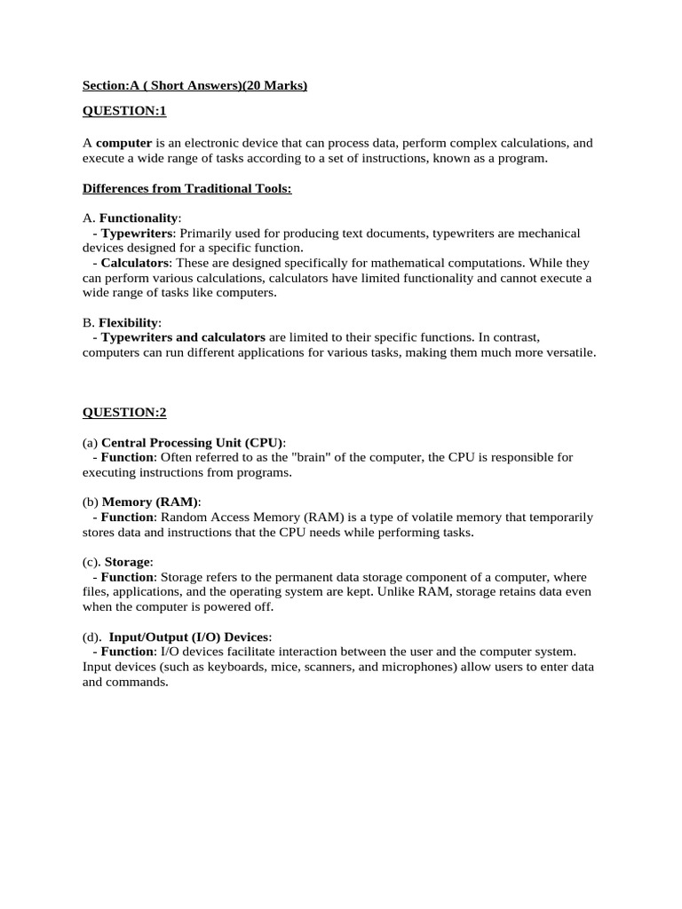 Basic Computer Skills Assignment | PDF | Operating System | Process (Computing)