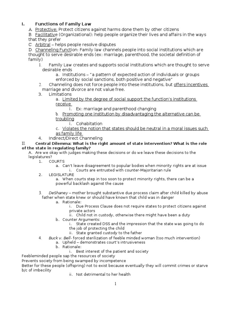 Family Law Outline | PDF | Marriage | Divorce