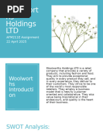 Woolworth Strategic Management | PDF | Strategic Management | Supermarket