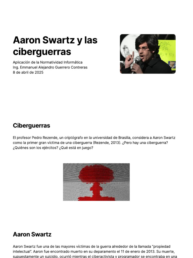 ANIN 20250408 AaronSwartz | PDF | Internet