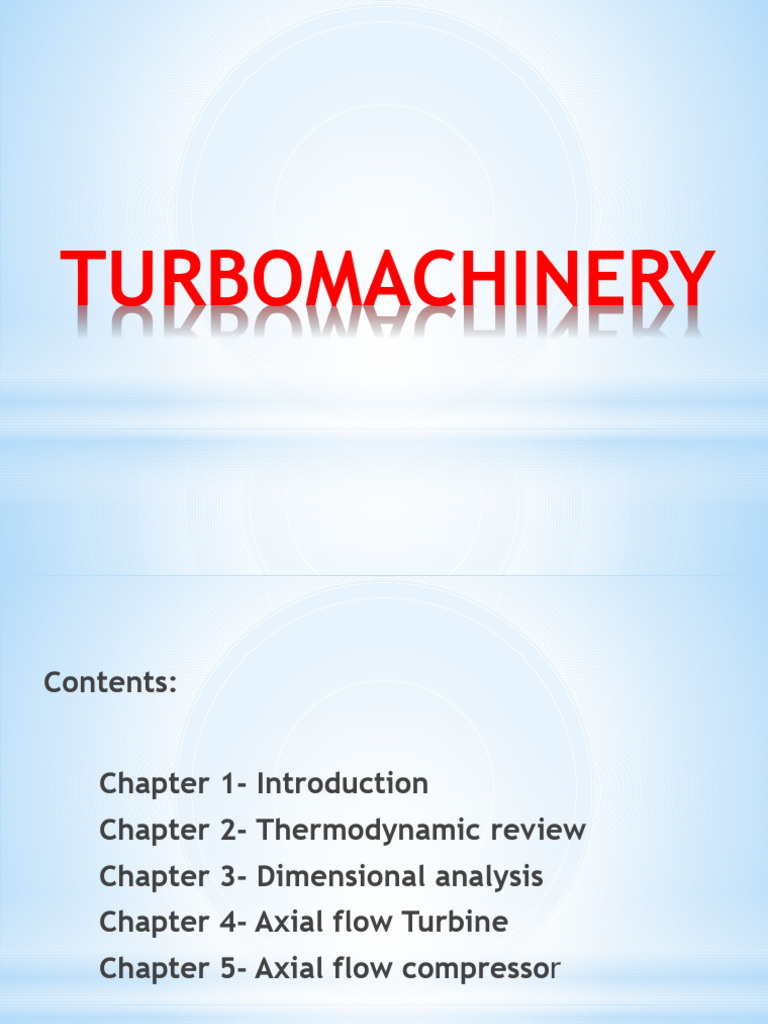 Understanding Turbomachinery Basics | PDF | Turbomachinery | Turbine