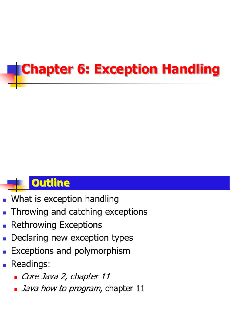 Part 06 - Exception Handling - 2025 | PDF | Object Oriented Programming | Programming Paradigms