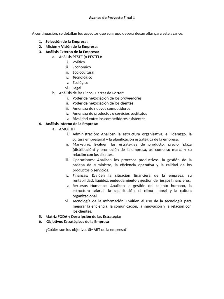 Avance de Proyecto Final 1 | PDF