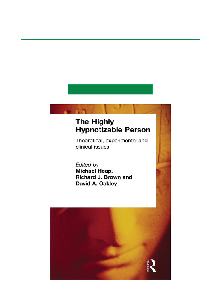 Highly Hypnotizable Person Insights | PDF | Hypnosis | Behavioural Sciences