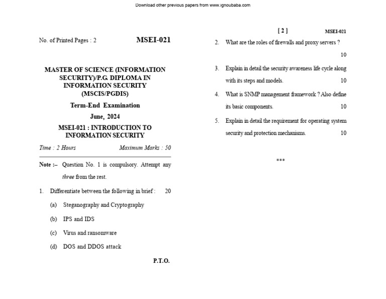 MSEI-021 Jun 2024 | PDF