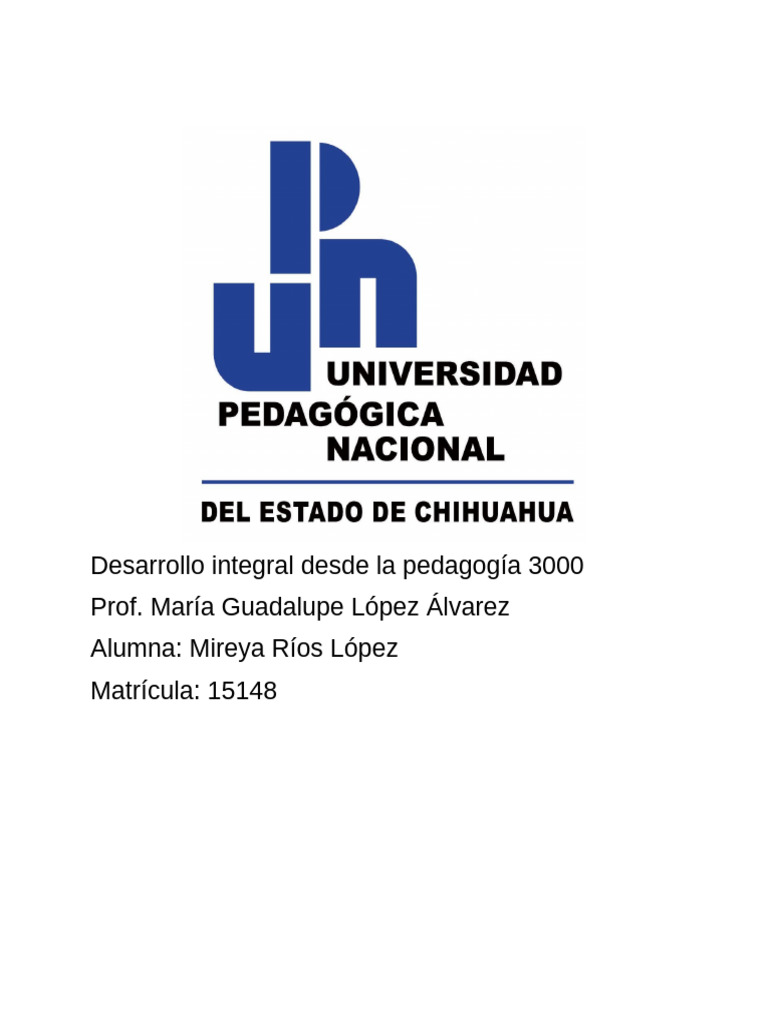 TEMA 1 Desarrollo integral desde la pedagogia 3000 | PDF | Pedagogía ...