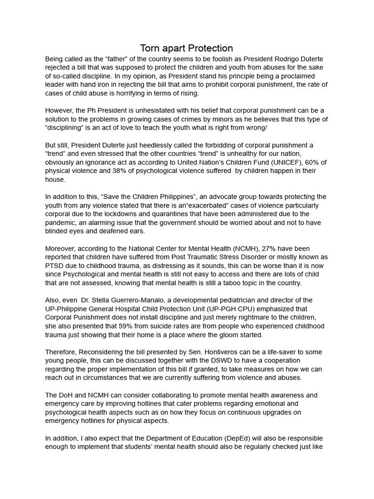 Rejecting Protection from Abuse | PDF | Psychological Trauma | Mental ...