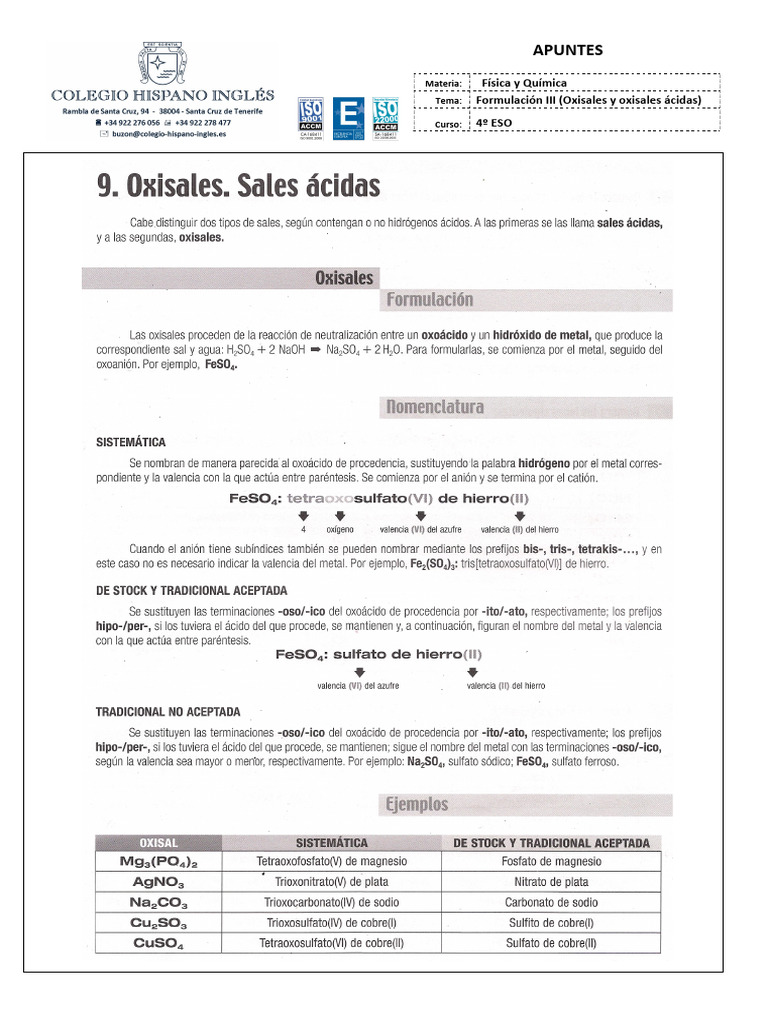 Oxisales | PDF