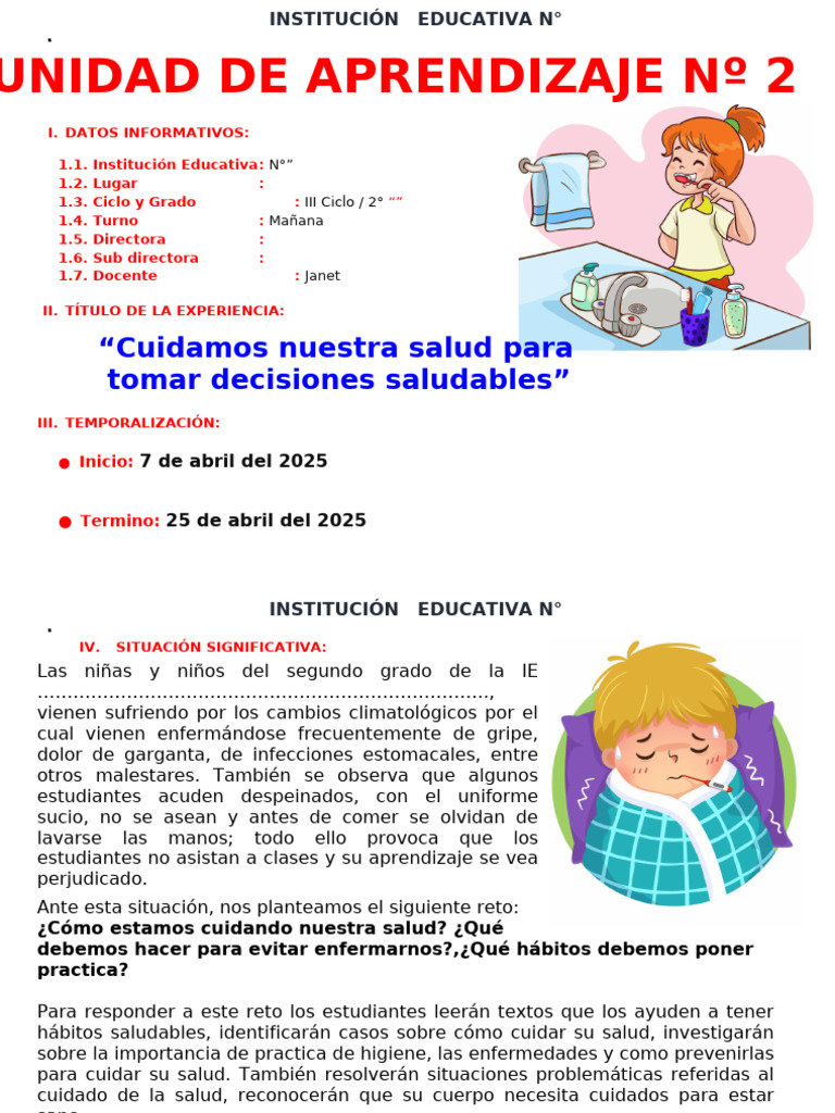 Actividades de Salud y Números en 2° Grado | PDF | Enseñando