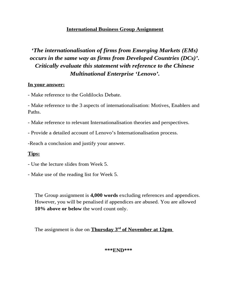 MN3126-IB Group Assignment | PDF