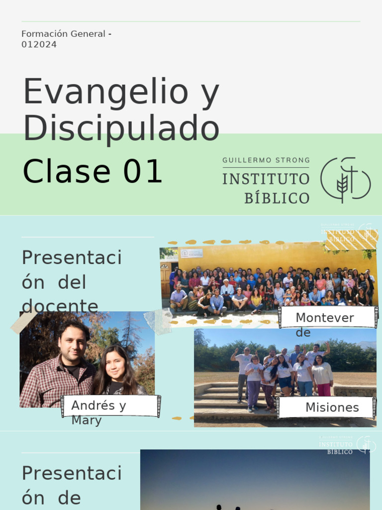 Evangelio y Discipulado - Clase 01 | PDF