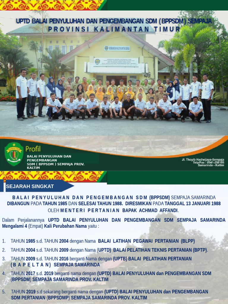Profil Uptd BPPSDM SMD 2021 | PDF