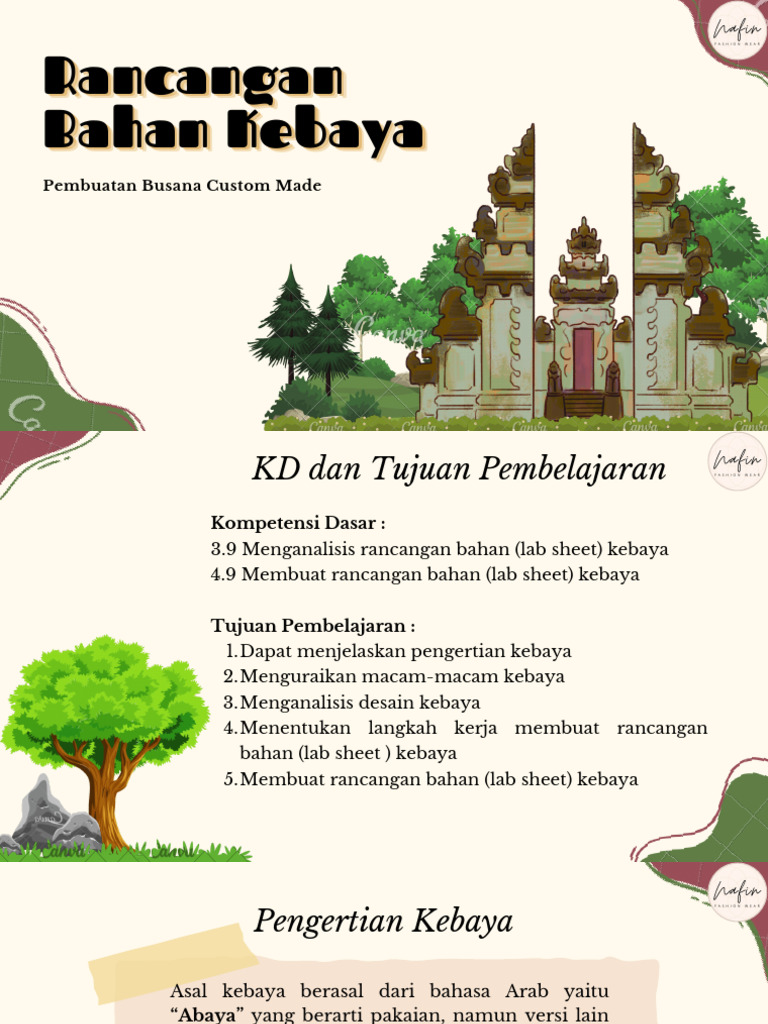 Materi Kebaya 1 | PDF