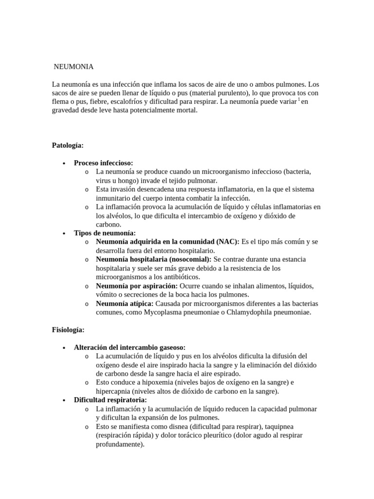 Guía Completa sobre Neumonía | PDF | Neumonía | Pulmón