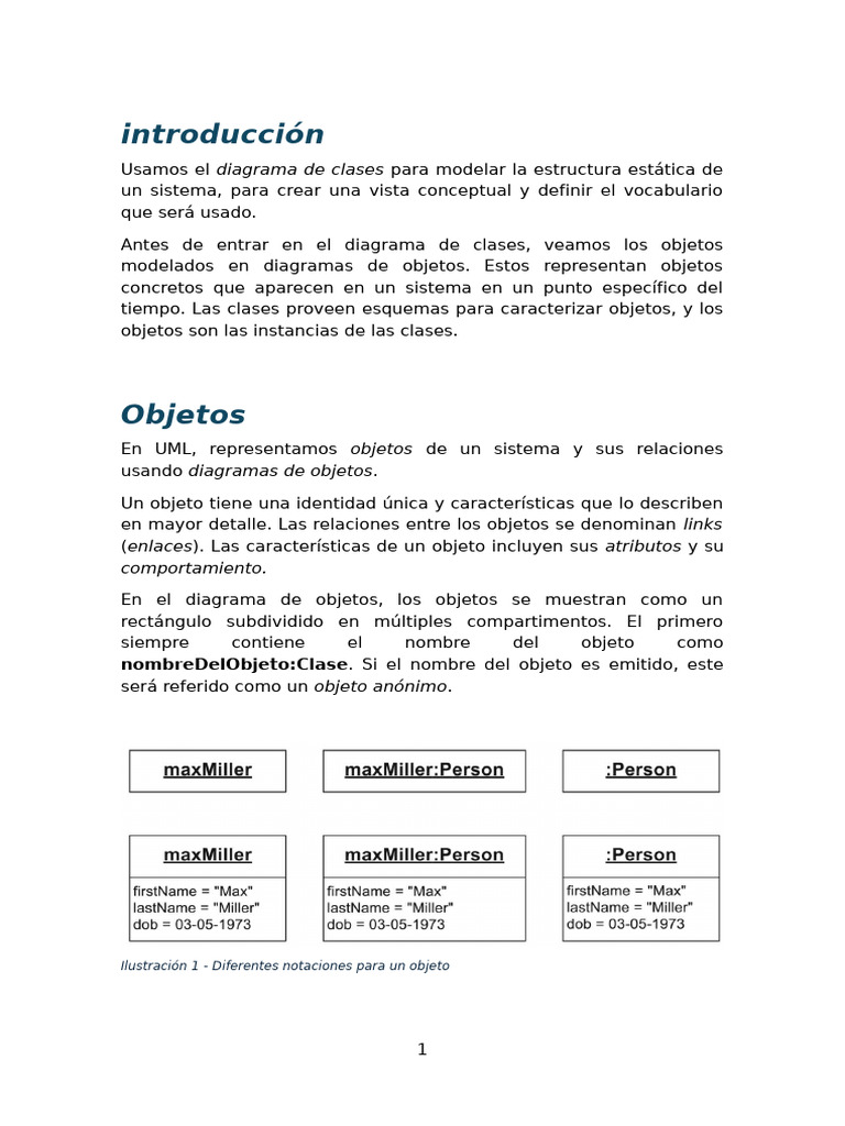 Guía de Clases UML Style | PDF | Objeto (informática) | Herencia ...