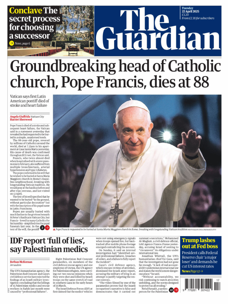 The Guardian UK - 22 April 2025 | PDF