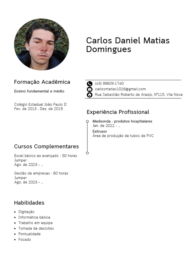 Currículo Carlos Matias | PDF