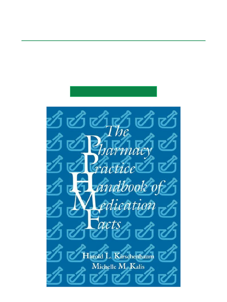 The Pharmacy Practice Handbook of Medication Facts, 1st Edition ...