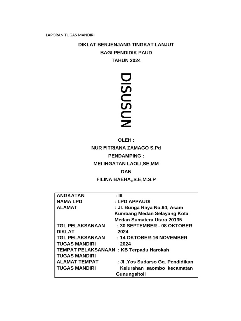 Laporan Tugas Mandiri Fitri 1 | PDF