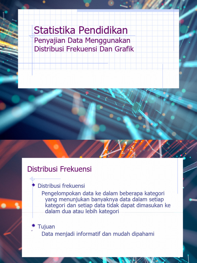 Penyajian Data Menggunakan Distribusi Frekuensi Dan Grafik | PDF