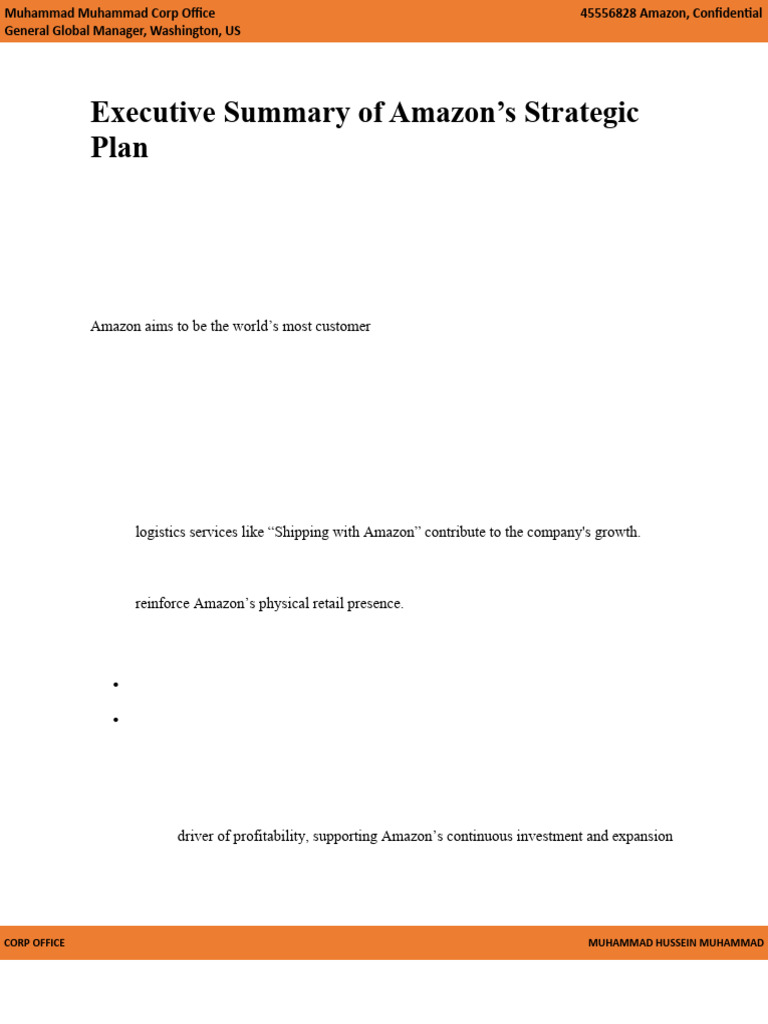 Executive Summary of Amazon ++ | PDF | E Commerce | Economies