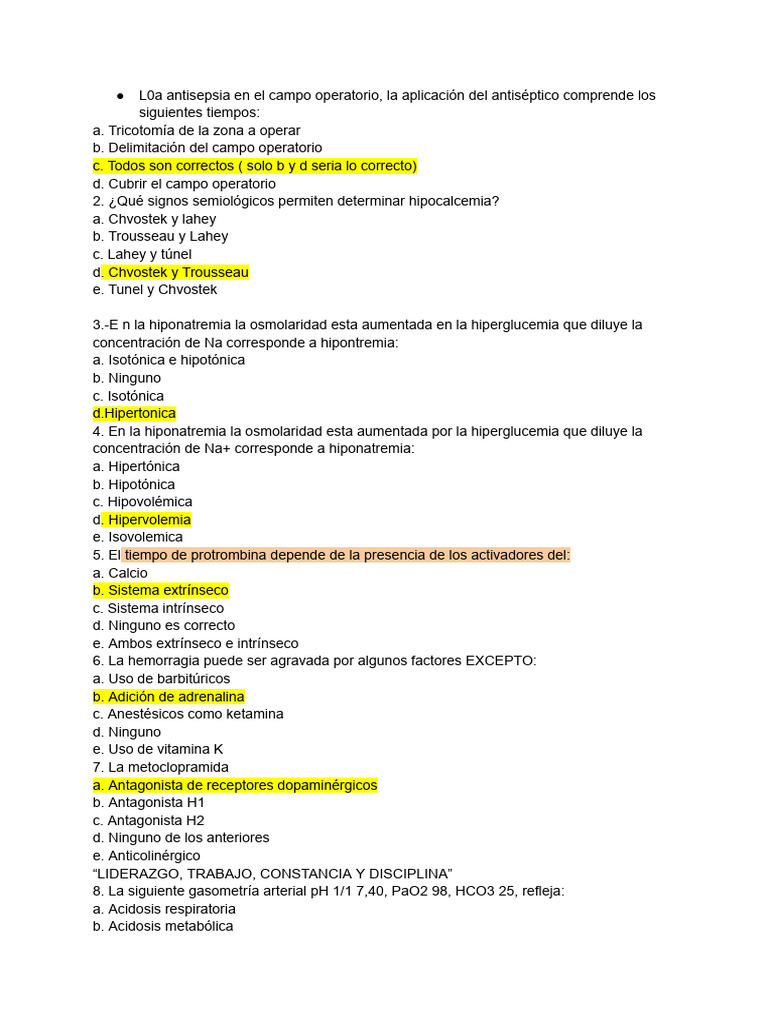2do Parcial CIRU | PDF | Sangre | Transfusión de sangre