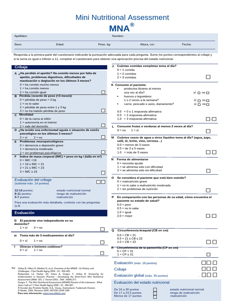 Word-MNA_spanish | PDF | Pérdida de peso