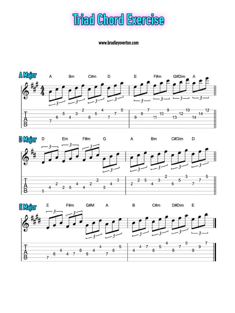 Triad chord Exer | PDF