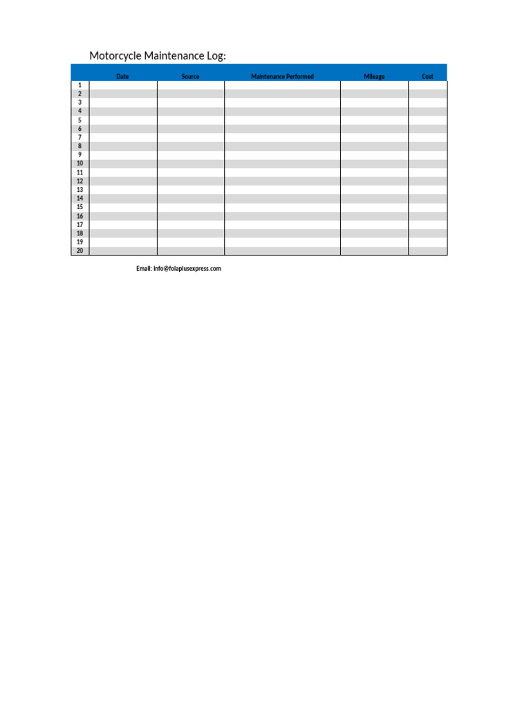 Maintenance Log | PDF