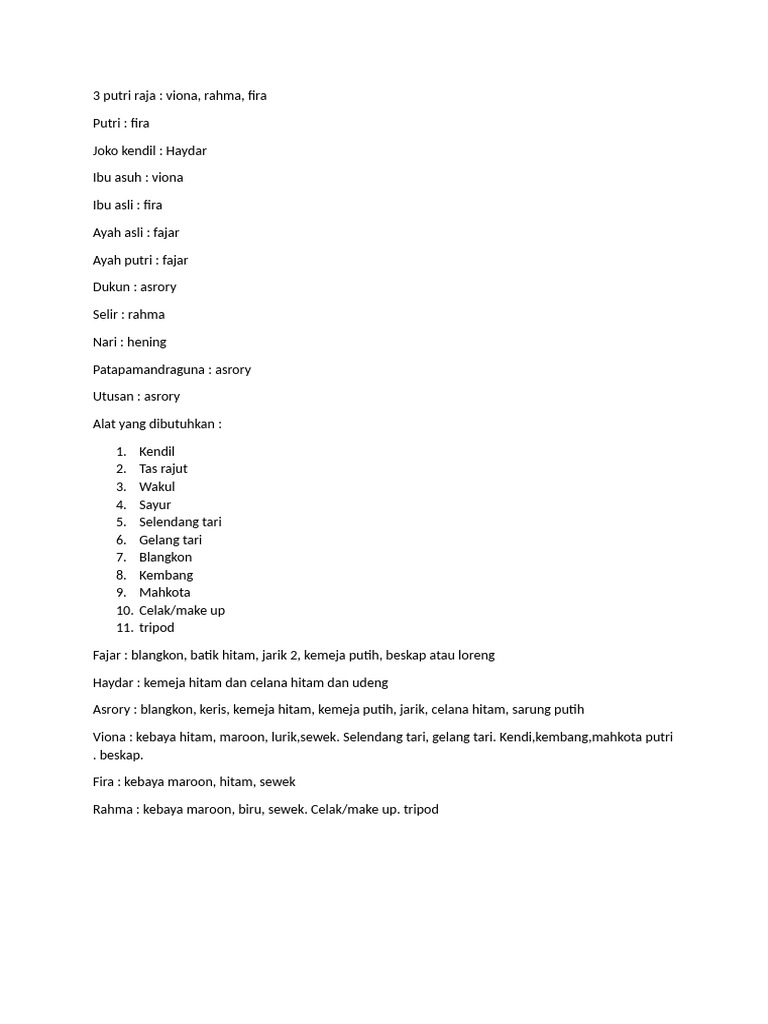 3 Putri Raja | PDF