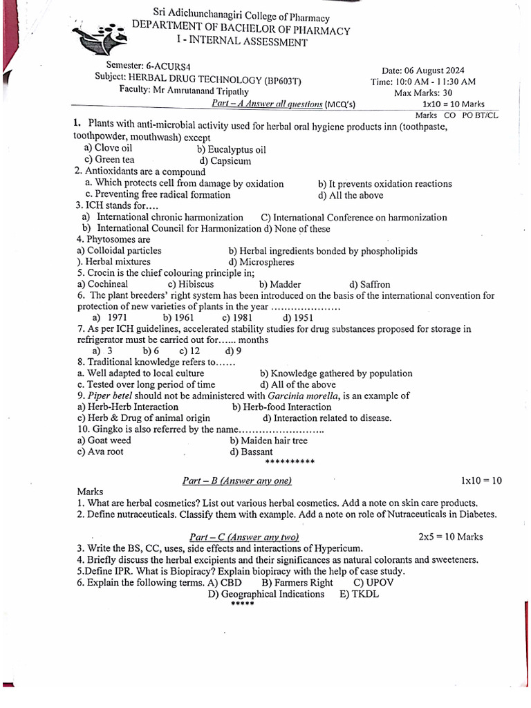 6th sem qp's.. | PDF