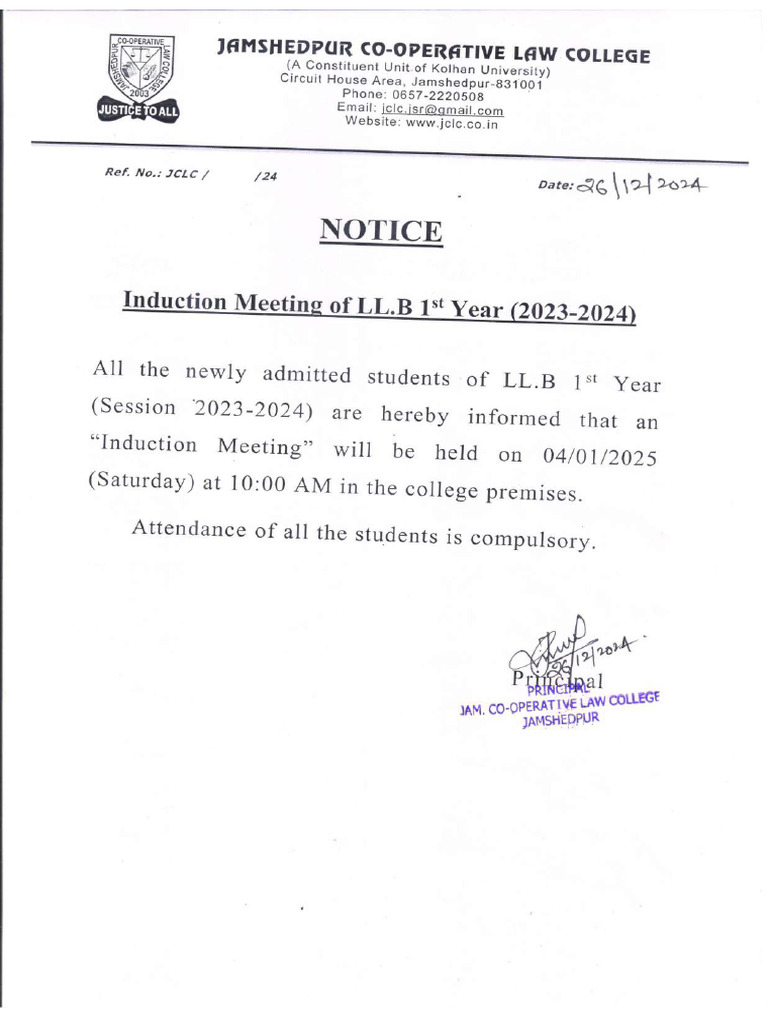 Notice Induction | PDF