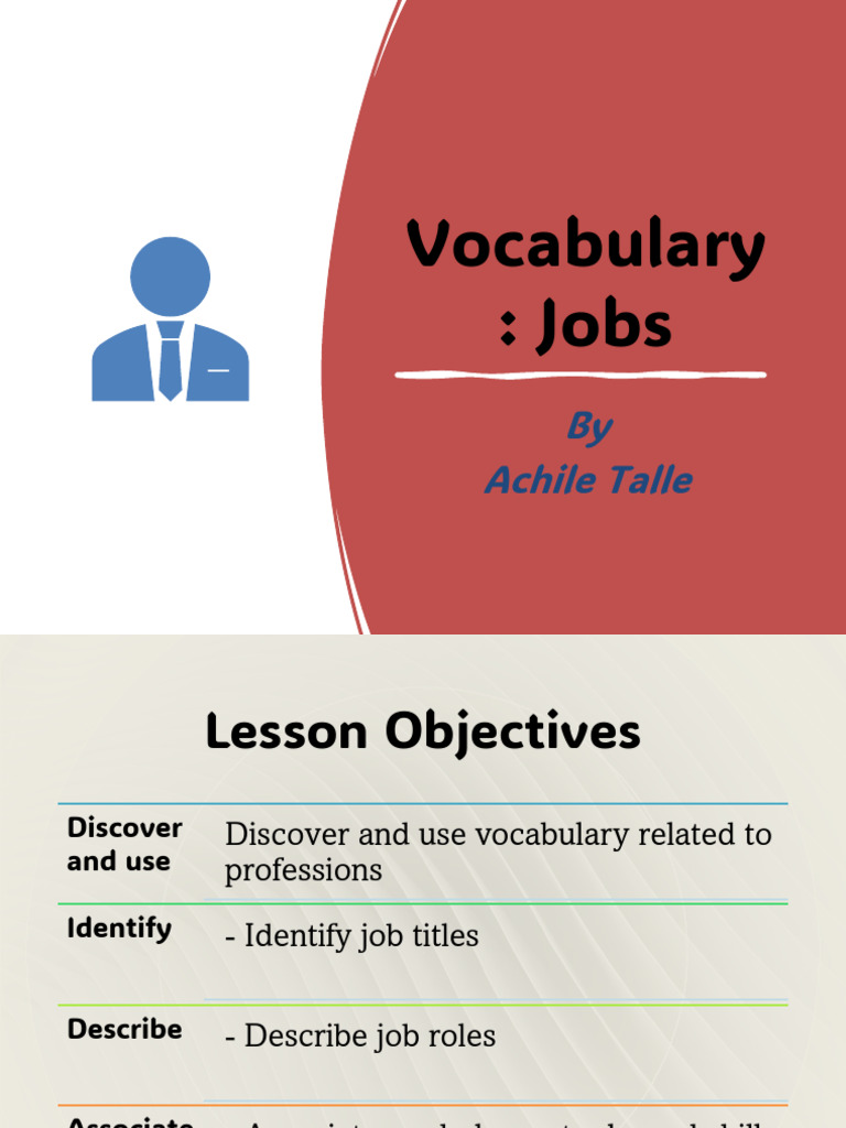 Jobs Vocabulary for B1 Learners | PDF