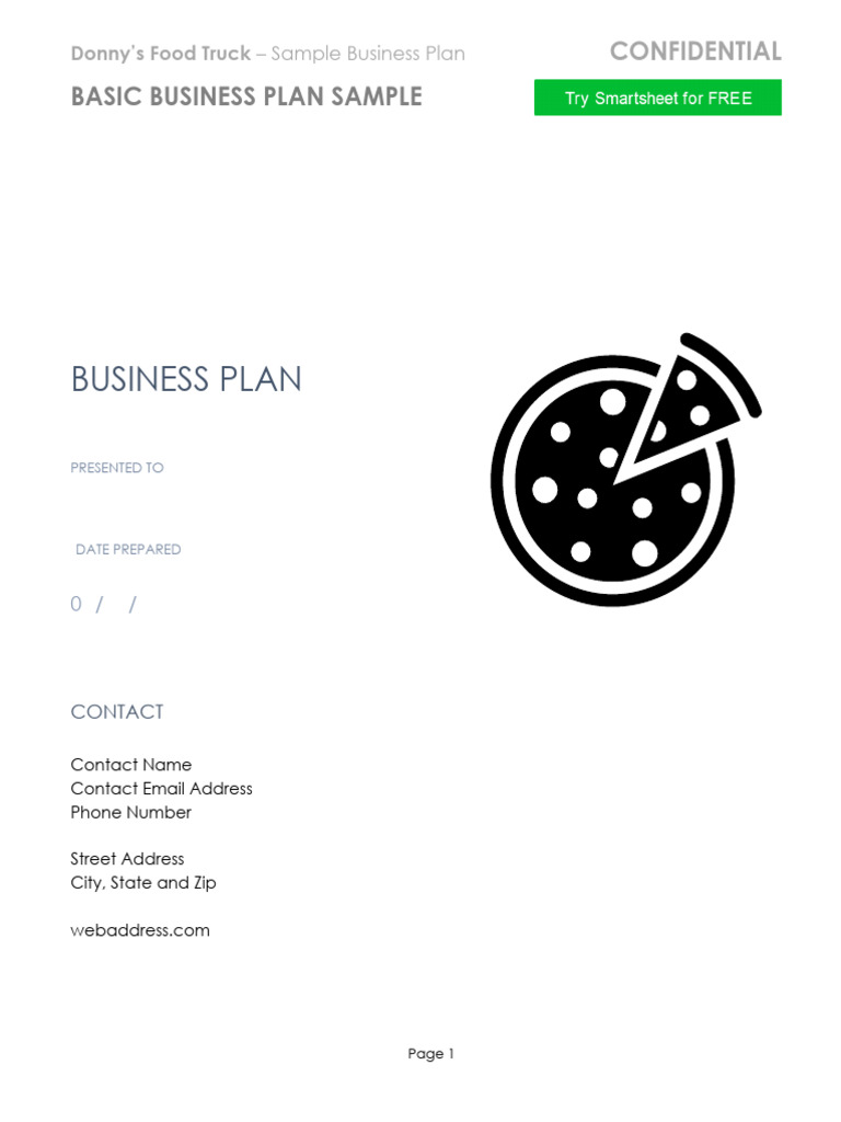Basic Business Plan Sample | PDF | Agriculture | Smallholding