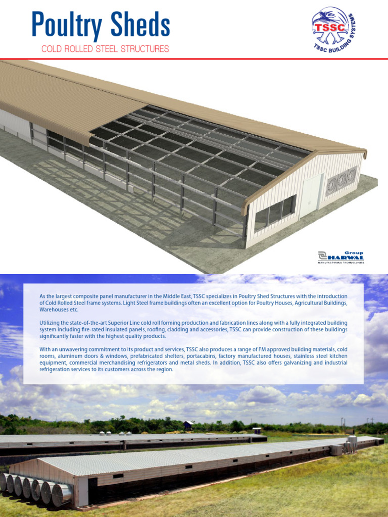 Poultry Shed Design with Cold Steel | PDF | Roof | Wall