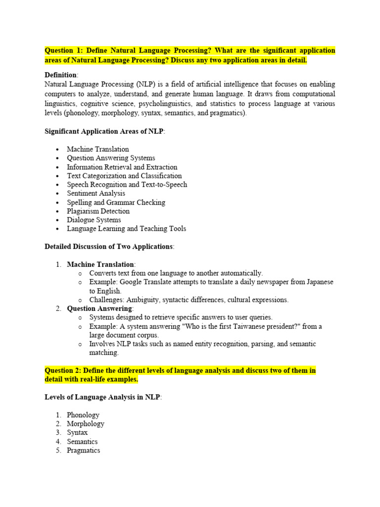 NLP Assignement Solution | PDF | Morphology (Linguistics) | Semantics
