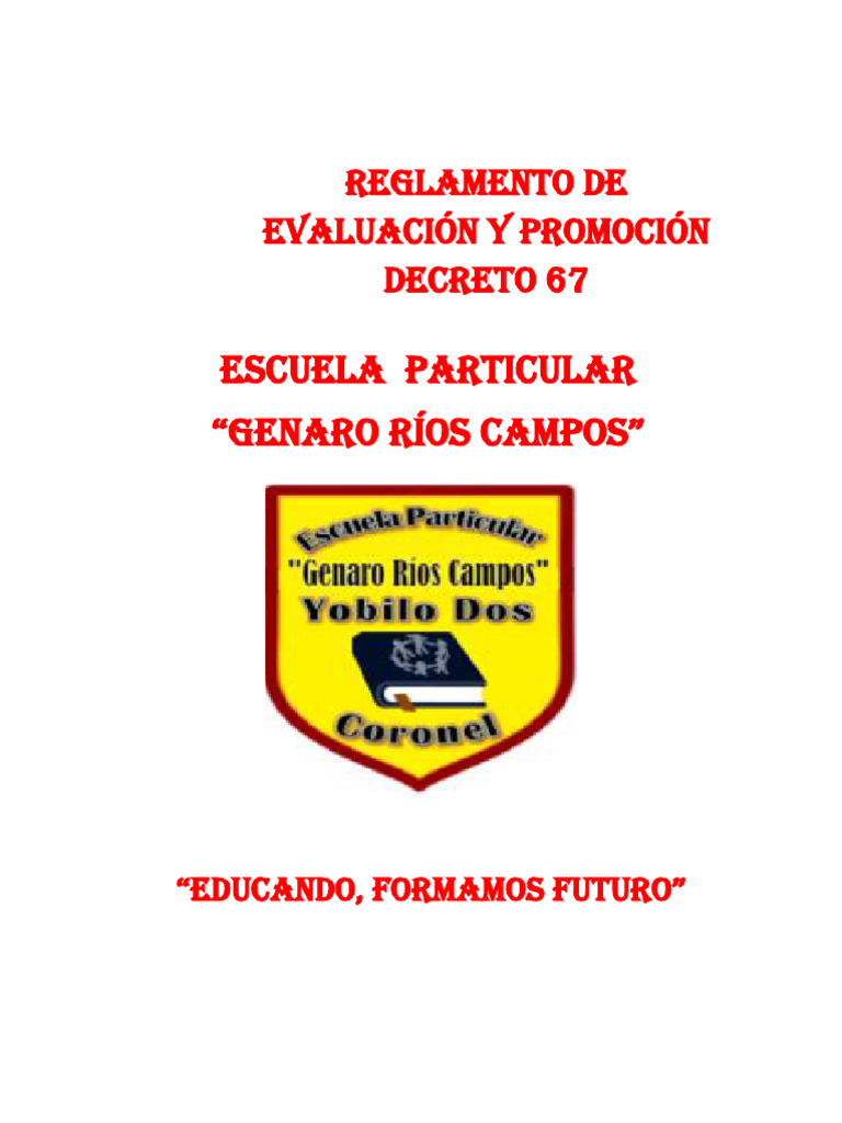 Reglamento de Evaluacion 5019 | PDF | Evaluación | Aprendizaje