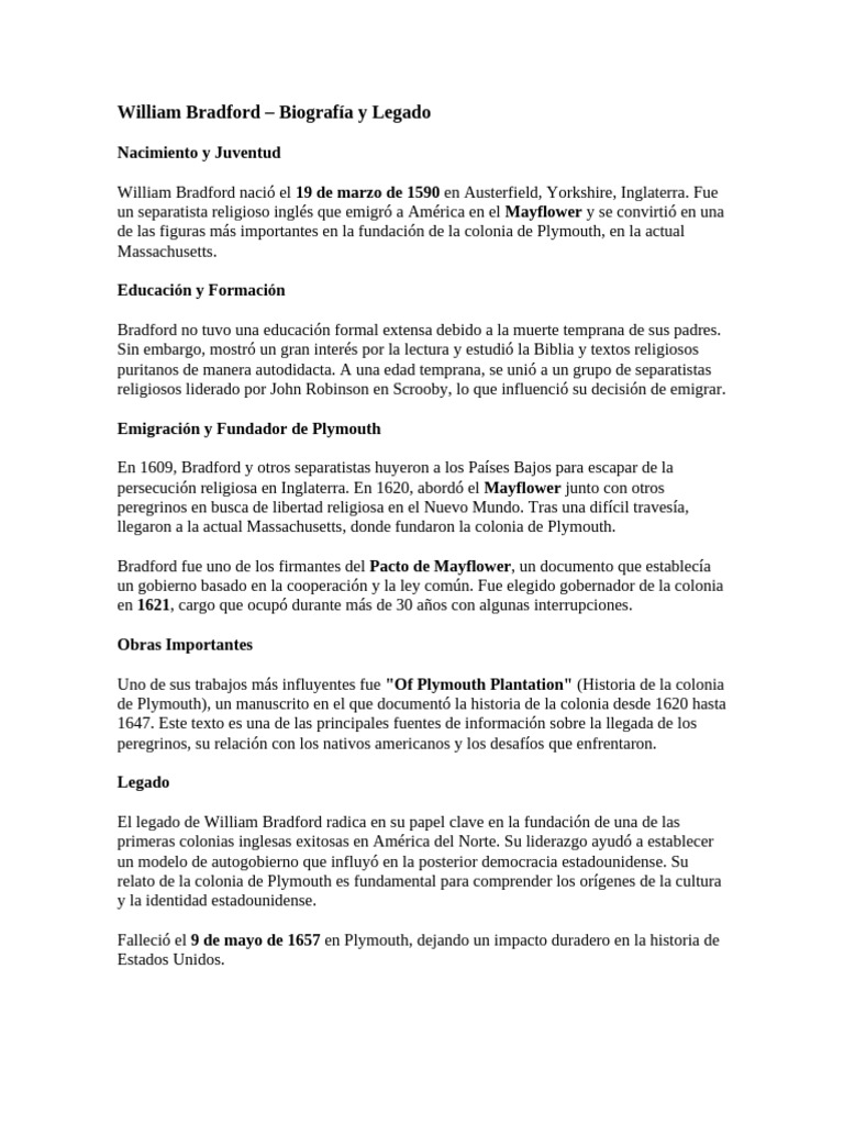William Bradford | PDF