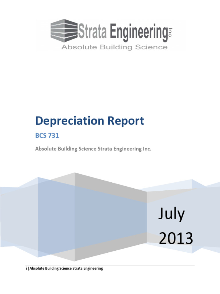 Strata Engineering - Depreciation Report - Sample | PDF | Expense ...