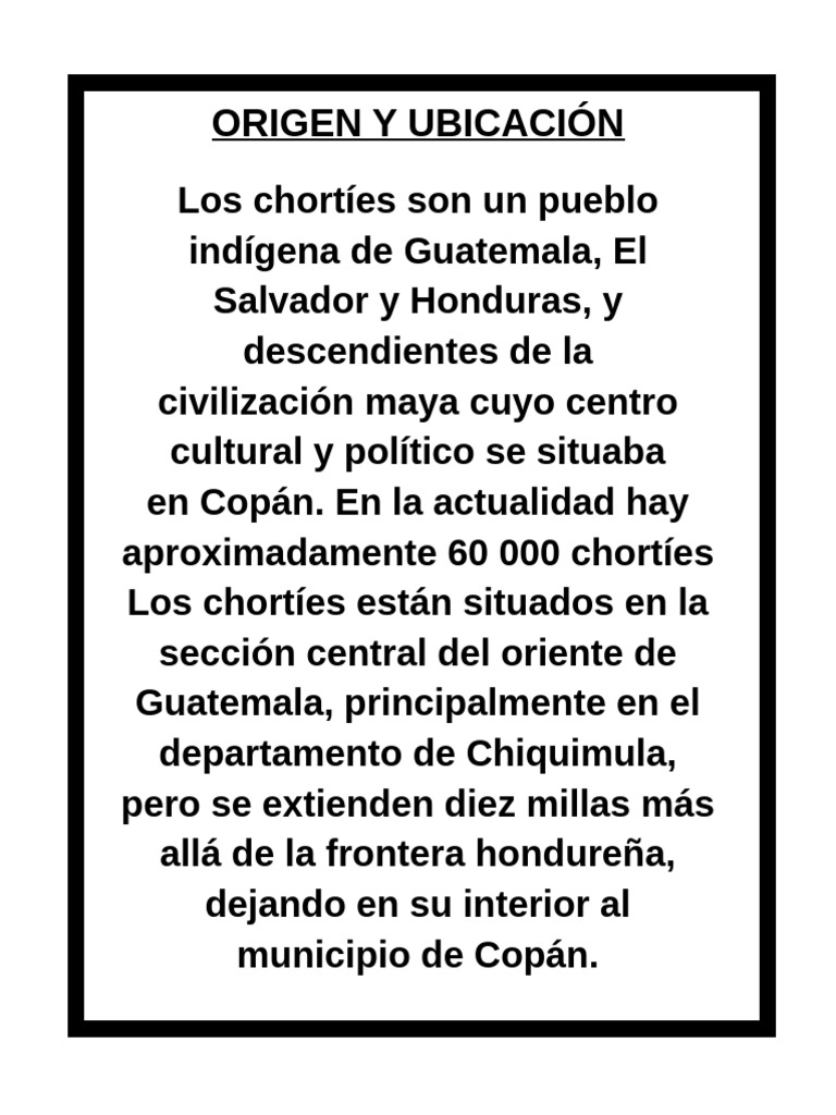 Cultura y Tradiciones de los Chortíes | PDF | Cultura de las Americas