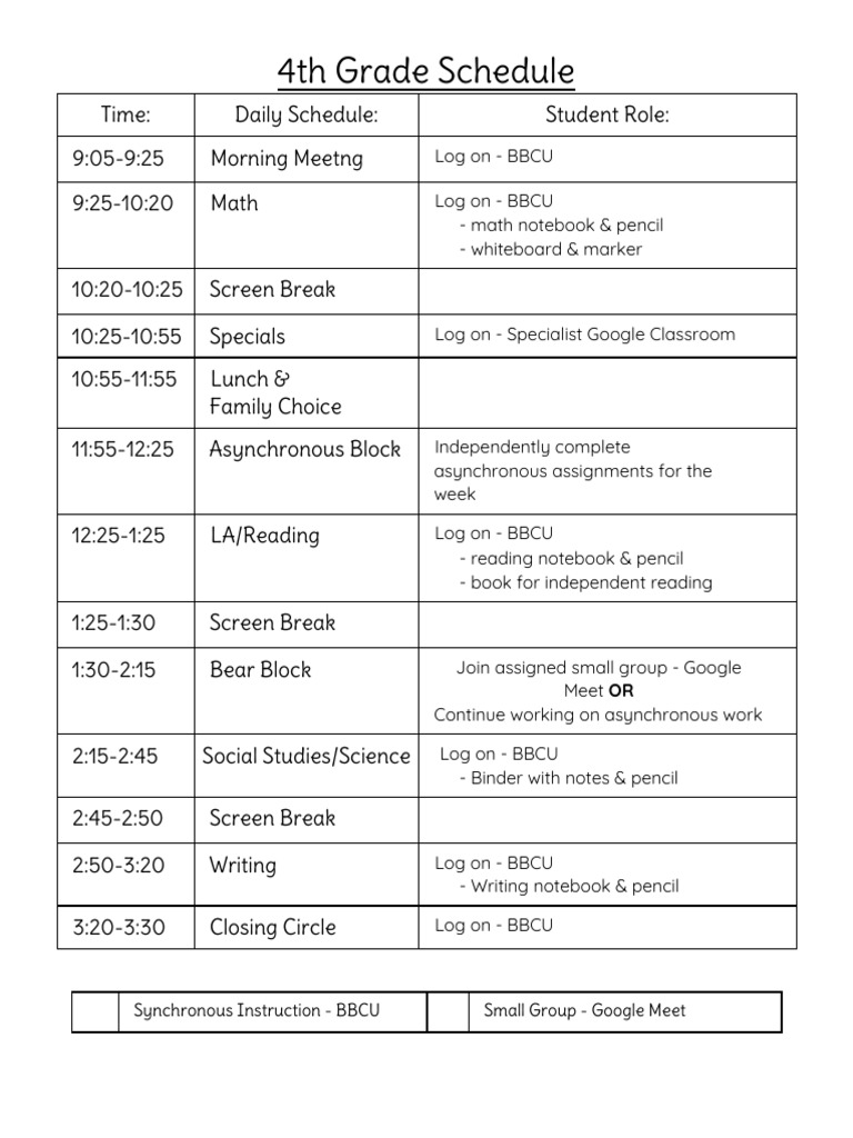 Updated Schedule | PDF
