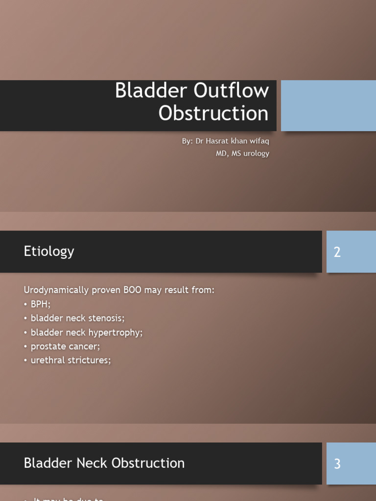 Bladder Outflow Obstruction | PDF | Prostate Cancer | Prostate