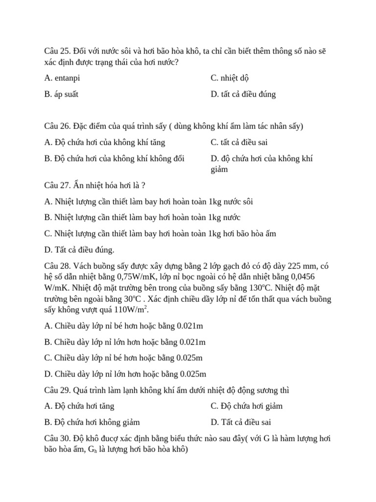 Câu 25 - 30 | PDF