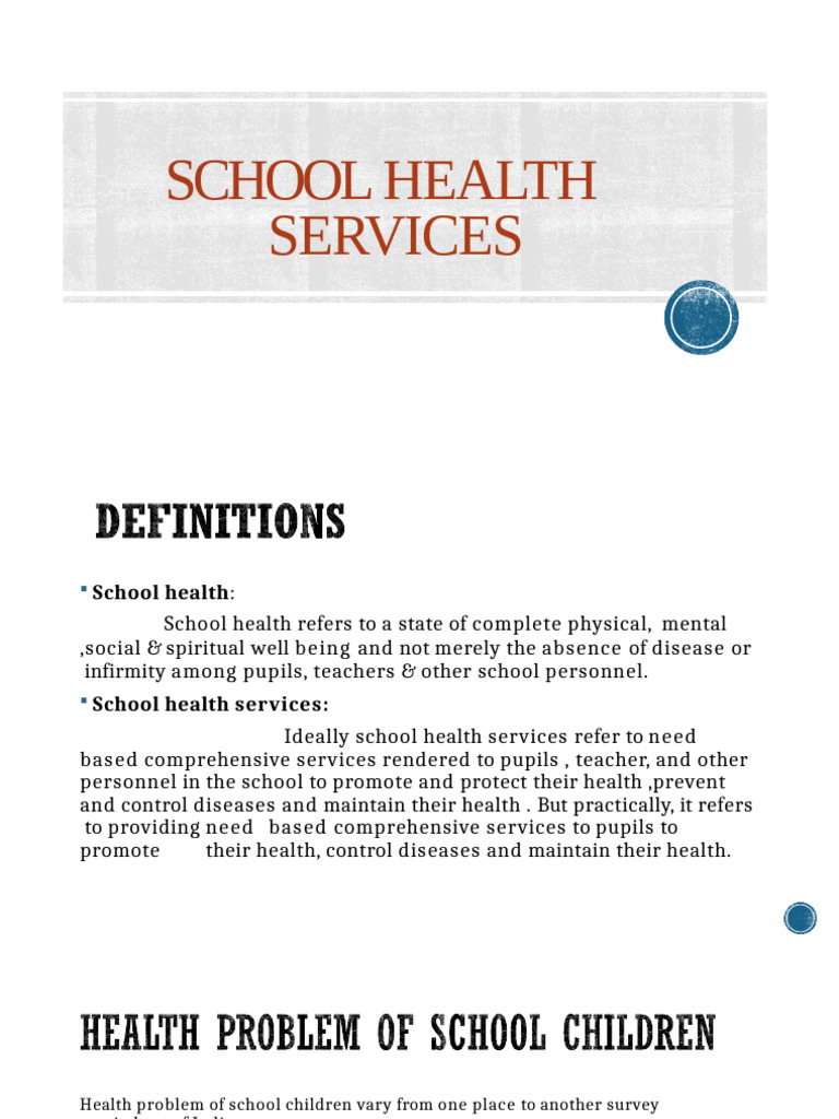 School Health Services | PDF | Physical Examination | Preventive Healthcare