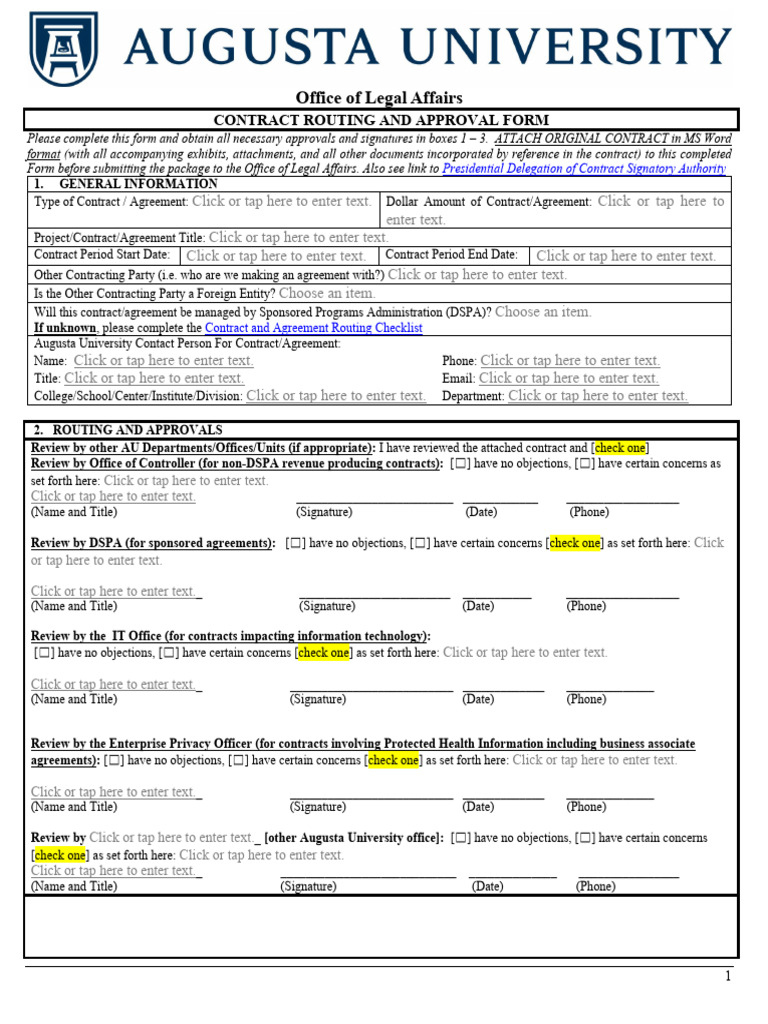 Legal Routing Form Revised 082024 | PDF