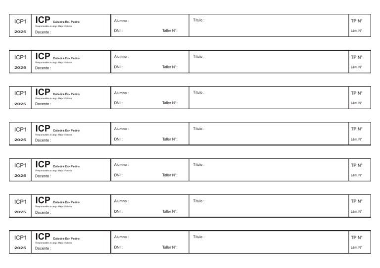 Hoja A3 de R Tulos ICP1 Pedro 2025 | PDF