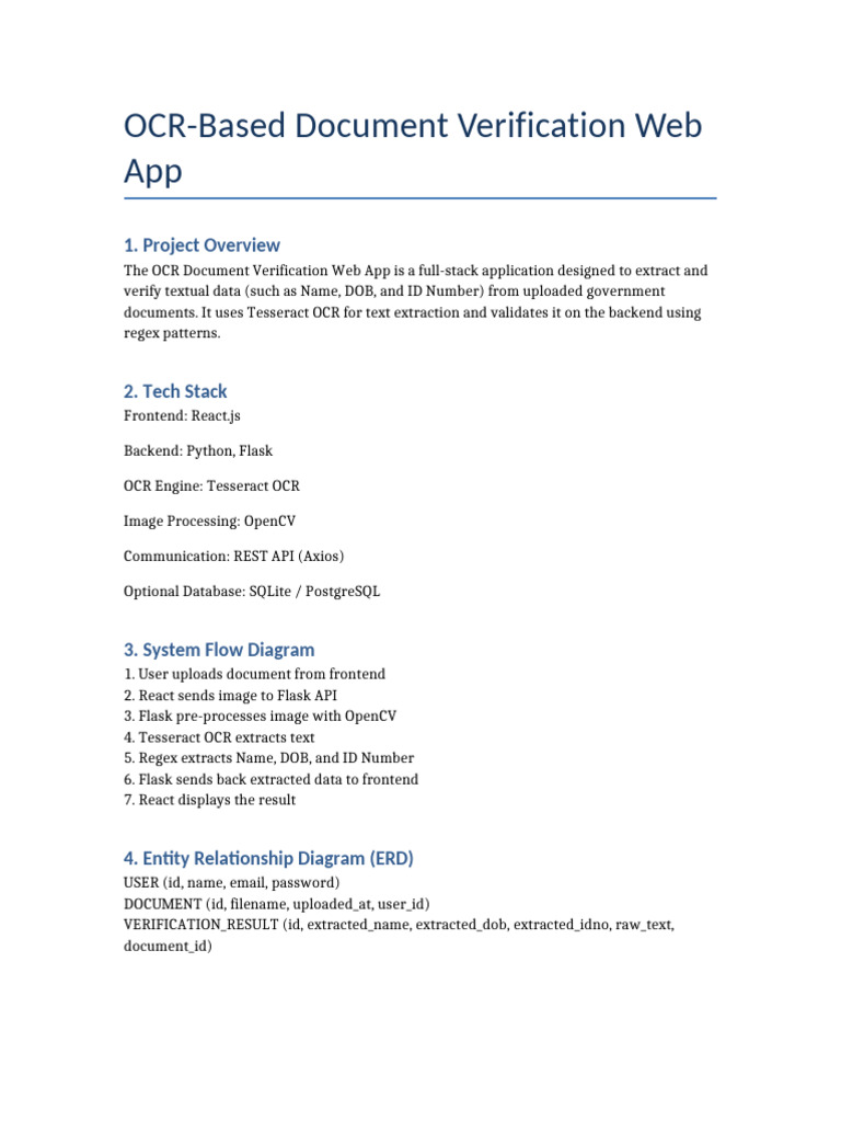 OCR Document Verification Report | PDF